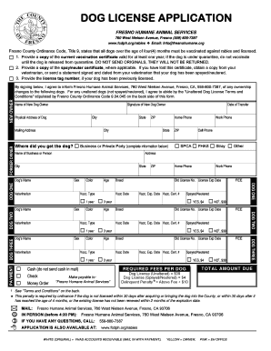 Fillable Online Dog License Application 2018.xlsx Fax Email Print ...