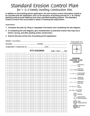 Fillable Online Standard Erosion Control Plan - Rice County Fax Email ...
