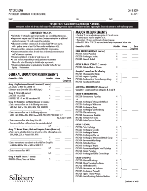Fillable Online Psychology. Checklist Fax Email Print - pdfFiller