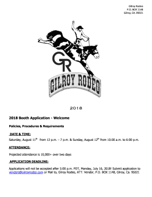 Fillable Online Gilroy Rodeo Fax Email Print - pdfFiller