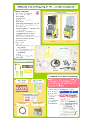 Fillable Online Installing and Removing an MEI Credit Card Reader Fax ...