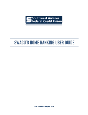 Fillable Online SWACU's Home banking USER guide - Southwest Airlines ...
