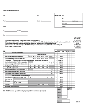 Fillable Online Uniform Order Form - JIBC Fax Email Print - pdfFiller