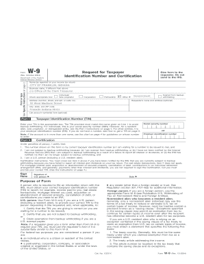 Fillable Online Form W-9 (Rev. October 2004) Fax Email Print - pdfFiller