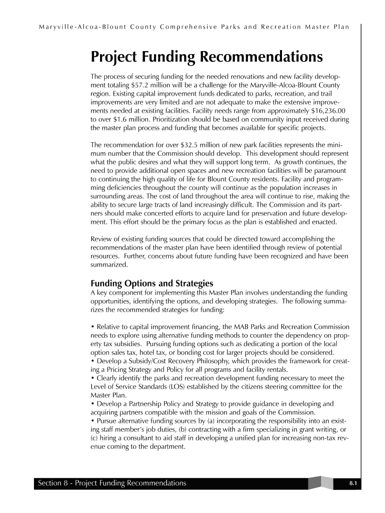 Fillable Online The Blount County Greenway Plan - Great Smoky Mountains ...