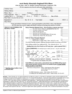 Fillable Online 2016 RMR Entry Form.docx Fax Email Print - pdfFiller