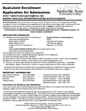 Fillable Online NSCC DE-JE Application for Admissions 2016-17.pub Fax Email Print - pdfFiller