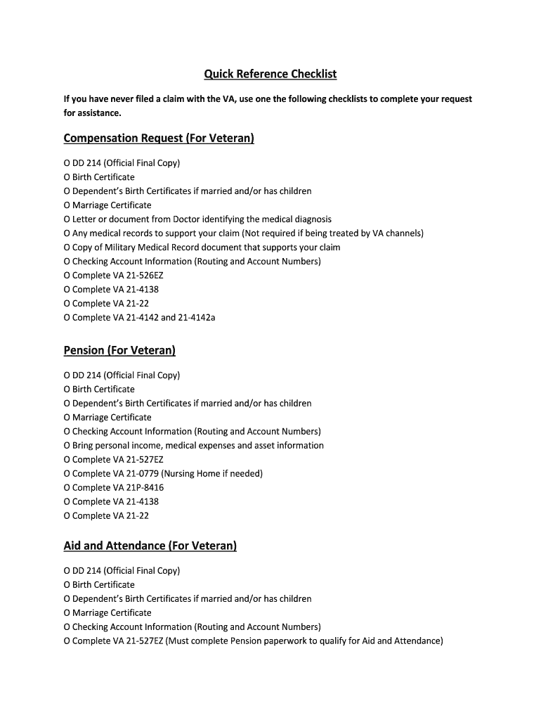 Fillable Online If you have never filed a claim with the VA, use one ...