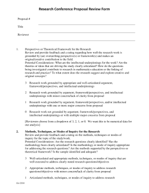 Fillable Online Research Conference Proposal Review Form Fax Email ...