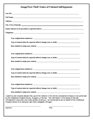 Fillable Online Notice of Claimed Infringement - p.ebaystatic.com Fax ...