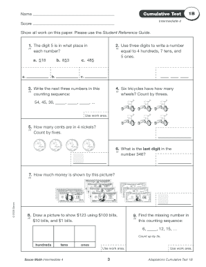 Fillable Online Cumulative Test 1B - LearningTOPS Fax Email Print ...