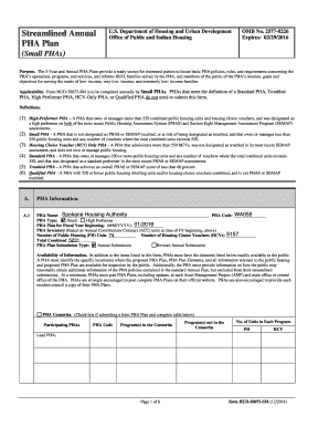 Fillable Online Form HUD-50075-SM is to be completed annually by Small ...