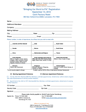 Fillable Online register wtccentralpa Bringing the World to PA ...