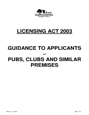 Fillable Online licensing act 2003 guidance to applicants pubs, clubs ...