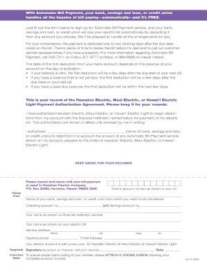 Fillable Online Automatic Bill Payment Form Fax Email Print - pdfFiller