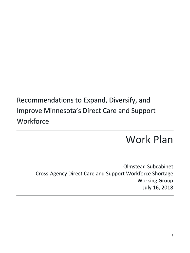 Fillable Online Workforce shortage work plan. Recommendations to Expand, Diversity, and Improve ...