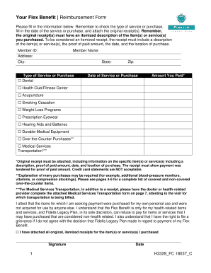 Fillable Online 2019 Fidelis Care Flex Reimbursement Form. 2019 Fidelis ...