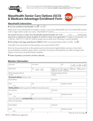 Fillable Online Senior Care Options Enrollemtn Form. Senior Care ...