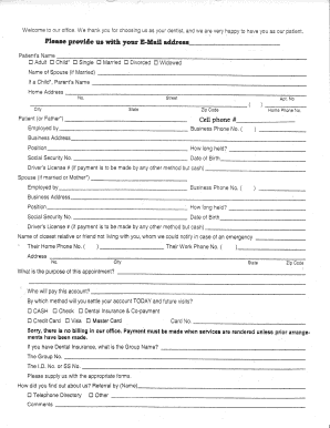 Fillable Online Prospect Medical Practice - Research Fax Email Print ...