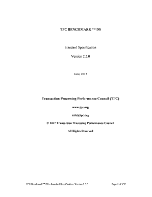 Fillable Online TPC-DS Specification V 1.0.0L Fax Email Print - pdfFiller