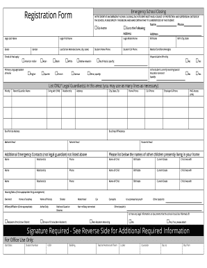 Fillable Online 2018-19 Registration Form - Tecumseh Public Schools Fax Email Print - pdfFiller