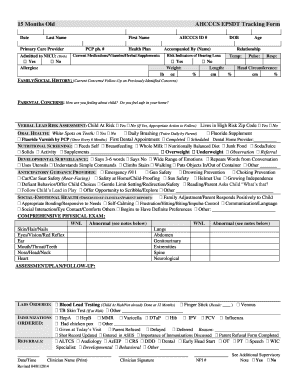 Fillable Online 15 Months Old AHCCCS EPSDT Tracking Form - Health Net ...