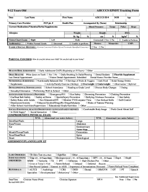Fillable Online 9-12 Years Old AHCCCS EPSDT Tracking Form - Health Net ...