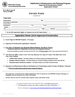 Fillable Online COVER PAGE Application Check List for Approval of ...