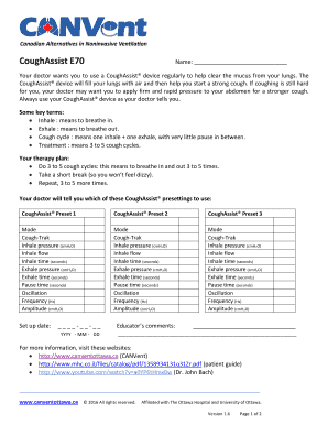 Fillable Online Your doctor wants you to use a CoughAssist device ...