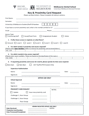 Fillable Online University of Melbourne Demised Premises Key ...