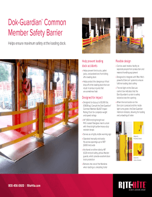 Fillable Online Dok-Guardian Common Member Safety Barrier - Rite-Hite ...