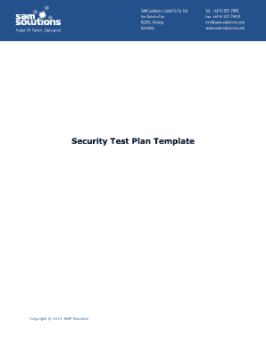 Fillable Online Security test plan template Fax Email Print - pdfFiller