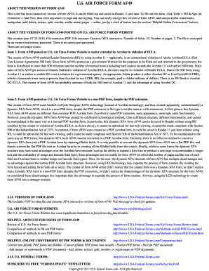 Fillable Online U.S. Air Force form AF49 fillable, savable. Free ...