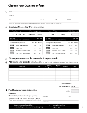 Fillable Online Choose Your Own order form Fax Email Print - pdfFiller