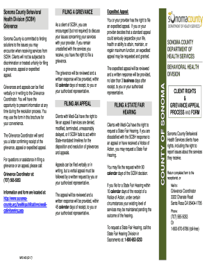 Fillable Online Client Rights and Grievance/Appeal Process and Form ...