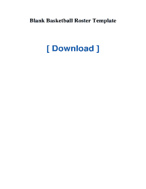 Fillable Online Blank Basketball Roster Template. Blank Basketball ...