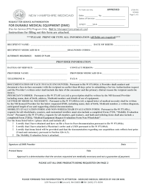 Fillable Online 272D FFS - SA Request for Durable Medical Equipment DME ...