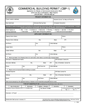 Fillable Online COMMERCIAL BUILDING PERMIT (CBP-1) Fax Email Print ...