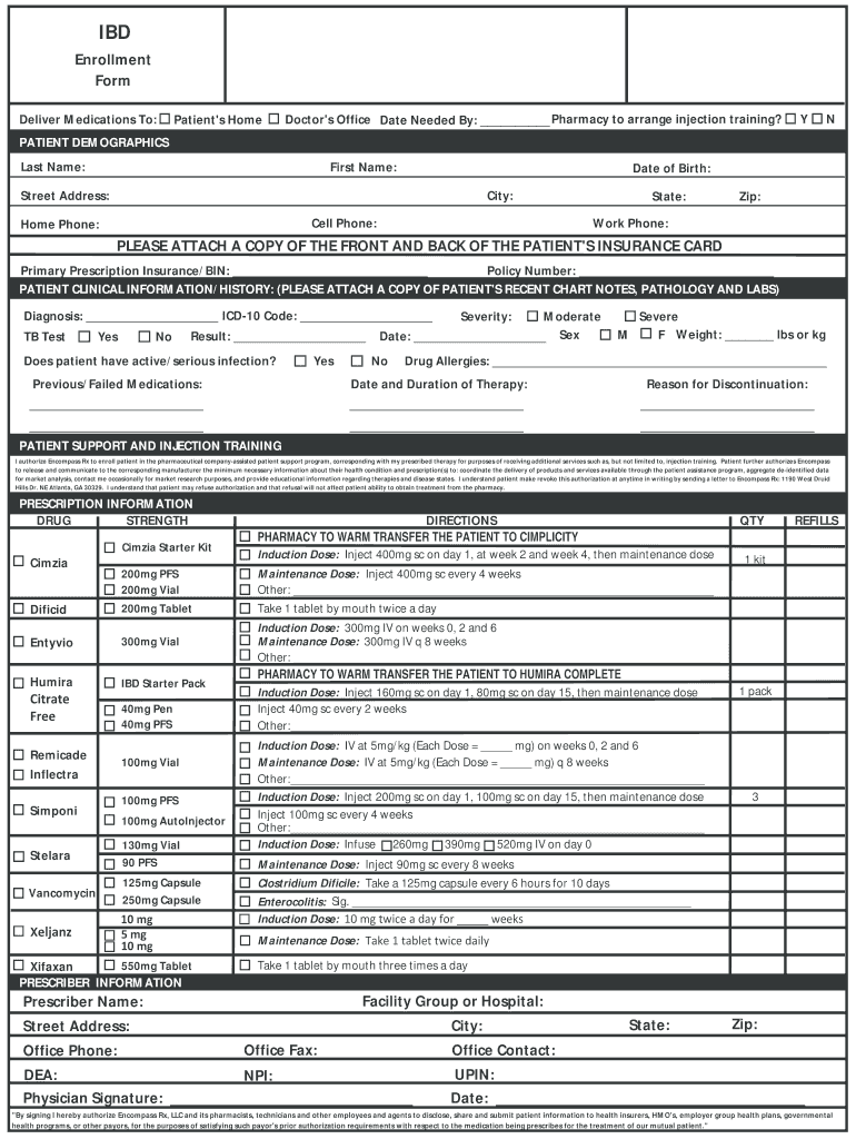 Fillable Online Doctor 's Office Date Needed By: Pharmacy to arrange injection training Fax ...