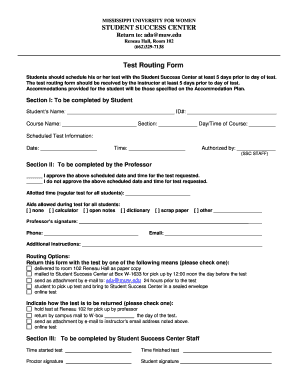 Fillable Online Test Routing Form Fax Email Print - pdfFiller