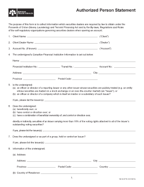 Fillable Online Authorized Person Statement Fax Email Print - pdfFiller