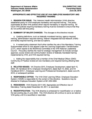 Vha Directive 1190 - Fill Online, Printable, Fillable, Blank | pdfFiller