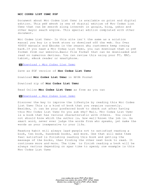 Fillable Online Mcc Codes List Usmc - Pdf Document about Index is available on... Fax Email ...