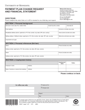 Fillable Online onestop umn REGISTRATION AND CANCEL/ADD REQUEST - One Stop Student ... Fax Email ...
