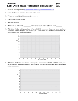 Fillable Online Lab: Acid-Base Titration Simulator Fax Email Print ...