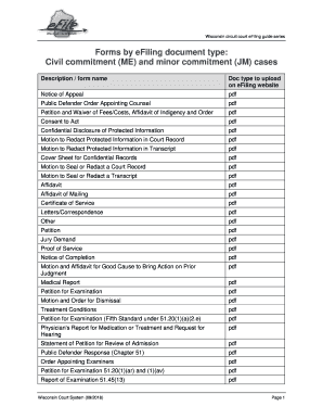 Fillable Online Forms by eFiling document type: Civil commitment (ME ...