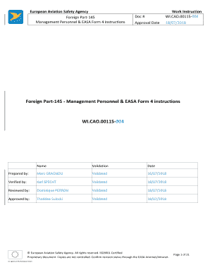 Fillable Online Annex A - EASA Form 4 instructions Fax Email Print ...