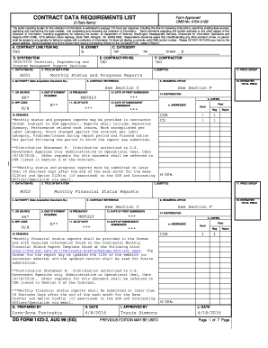 Fillable Online DD Form 1423-2. Contract Data Requirement List Fax ...