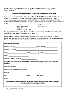 Fillable Online (Model) Request for Redetermination of Medicare ... Fax ...