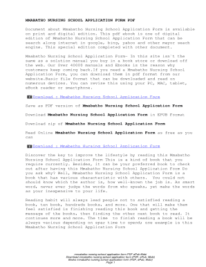 Fillable Online Mmabatho Nursing School Application Form. Mmabatho ...